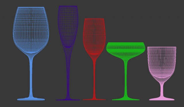 glass pack collection 04 3D Model in Household Items 3DExport