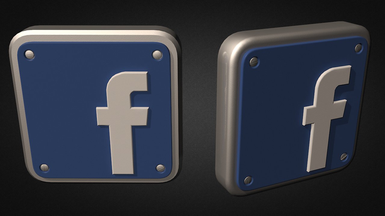 Facebook Logo Collection 3D Model in Other 3DExport