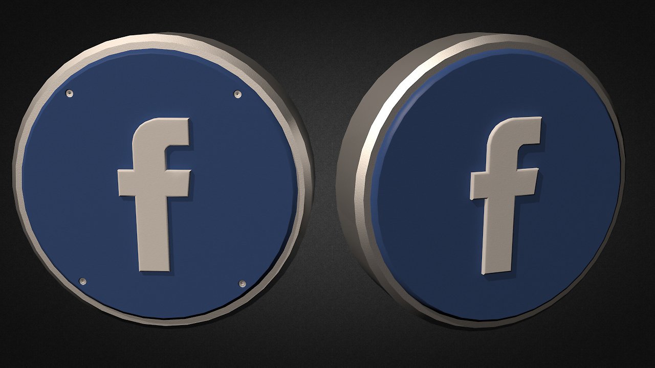Facebook Logo Collection 3D Model in Other 3DExport