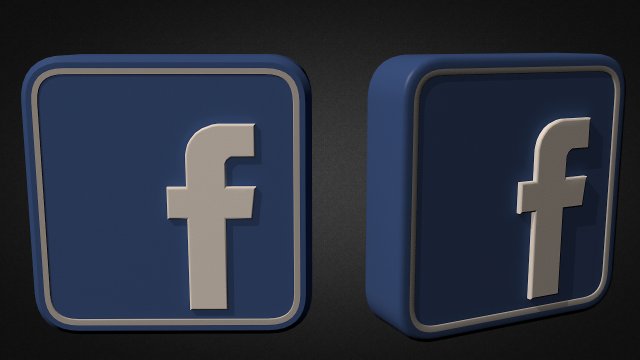 facebook logo collection 3D Model in Other 3DExport