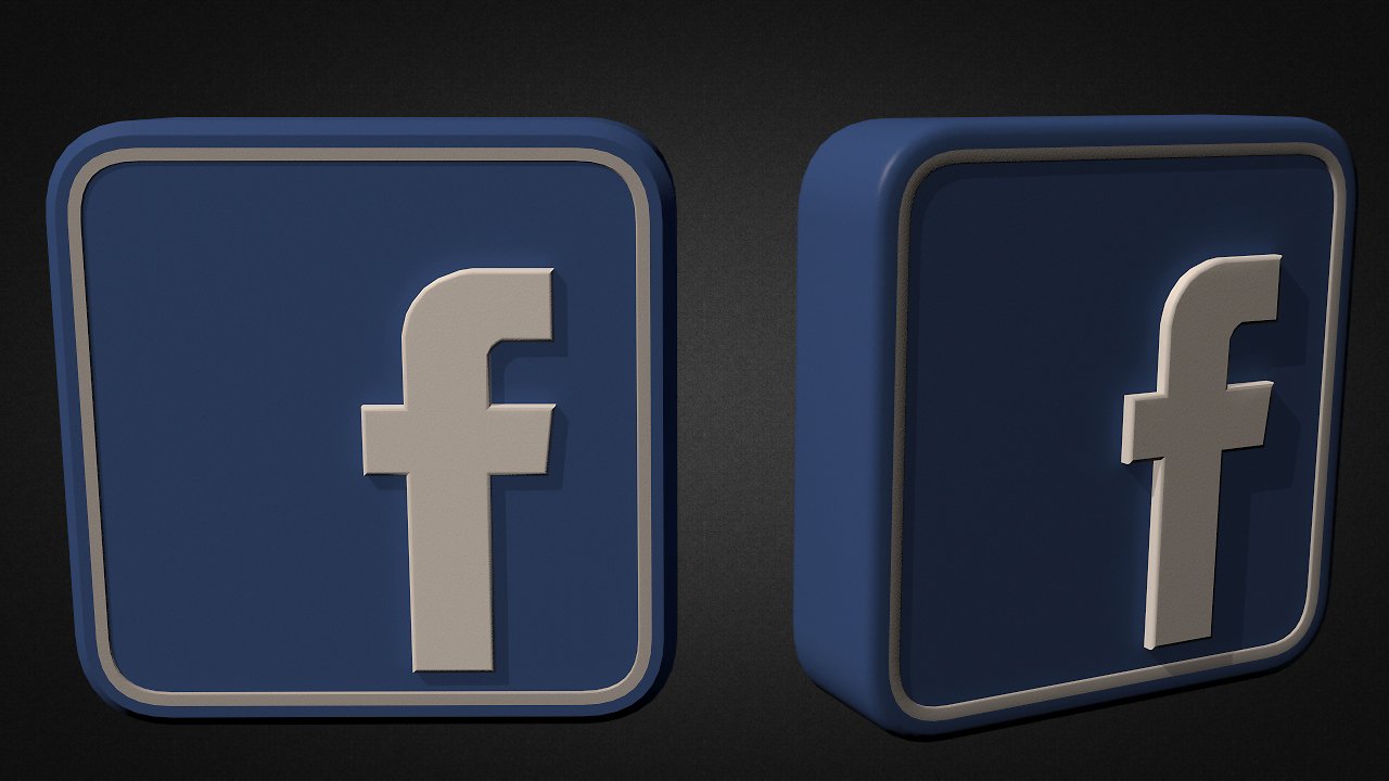 Facebook Logo Collection 3D Model in Other 3DExport