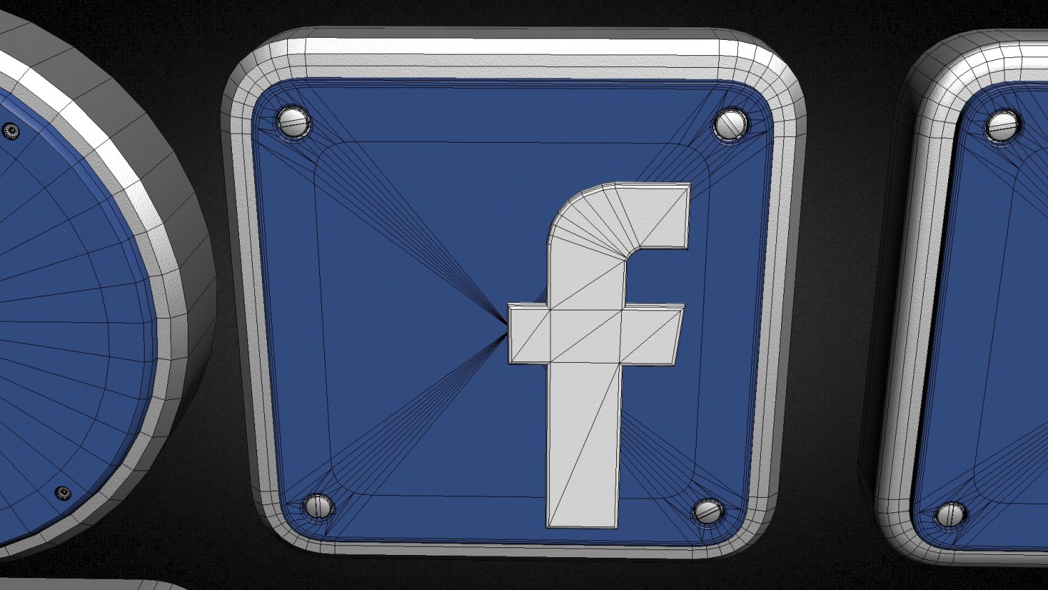 Facebook Logo Collection 3D Model in Other 3DExport