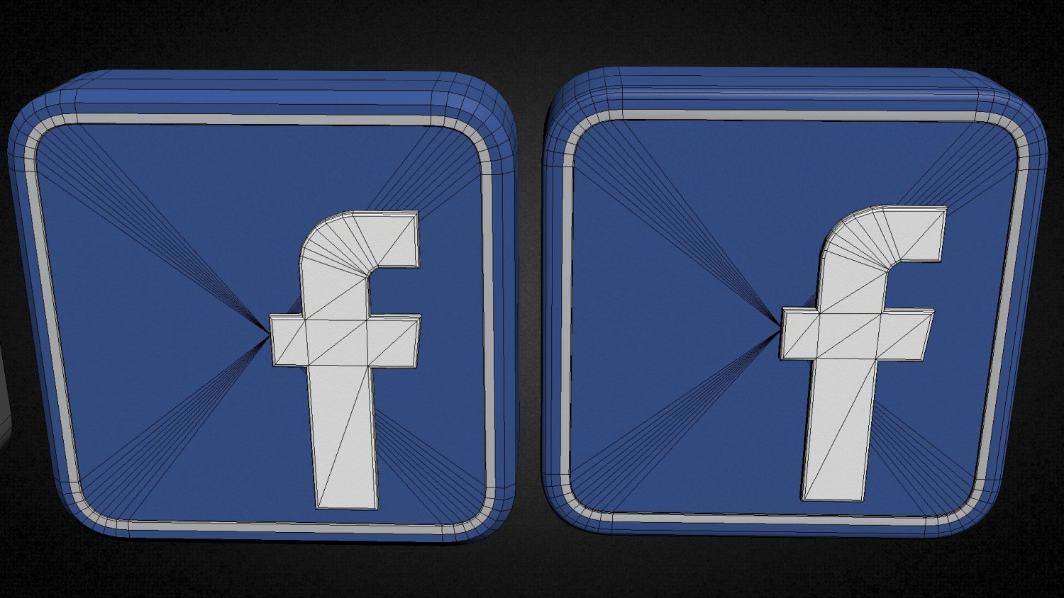 Facebook Logo Collection 3D Model in Other 3DExport