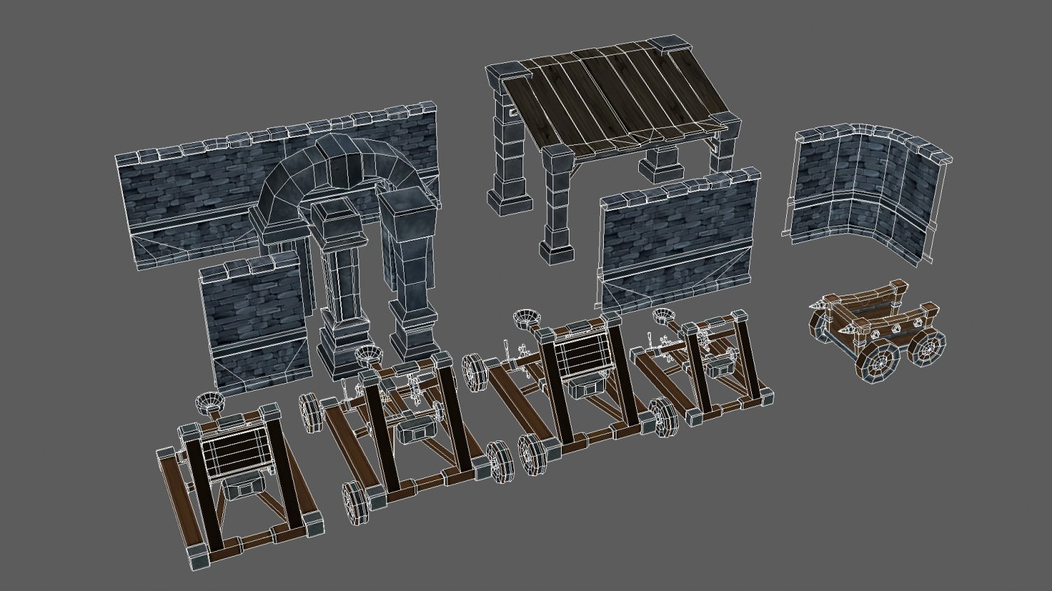 Medieval Castle Builder 3D Model in Environment 3DExport