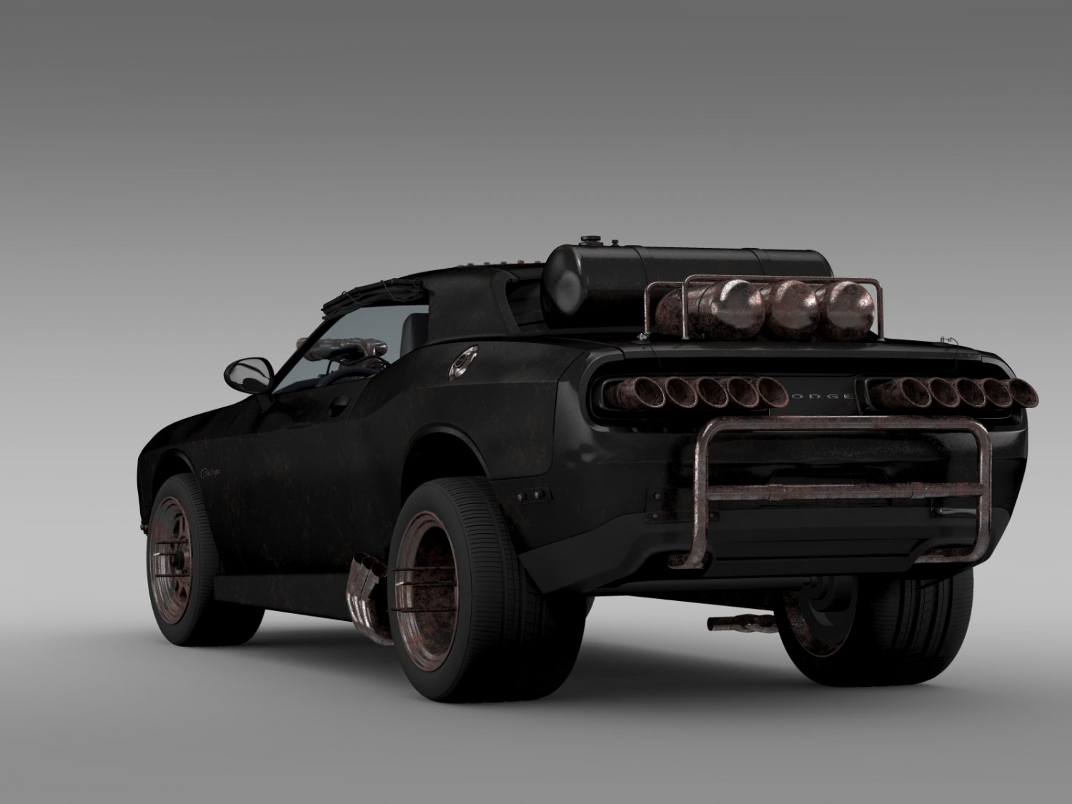 Mad Max Fight Interceptor Dodge Challenger 2015 3D Model in Limousine ...