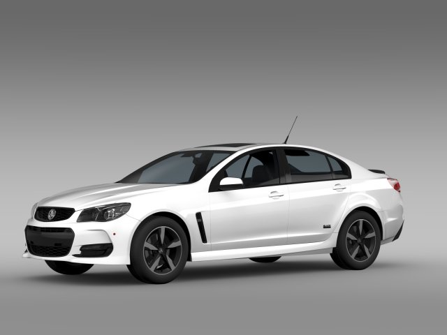 holden commodore black vf series ii 2016 3D Model in Sport Cars 3DExport
