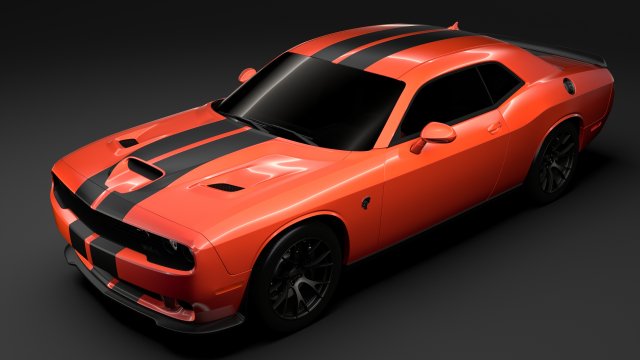 dodge challenger srt hellcat go mangoo 2017 3D Model in Sport Cars 3DExport