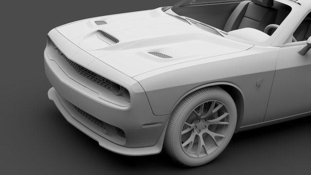 dodge challenger srt hellcat go mangoo 2017 3D Model in Sport Cars 3DExport