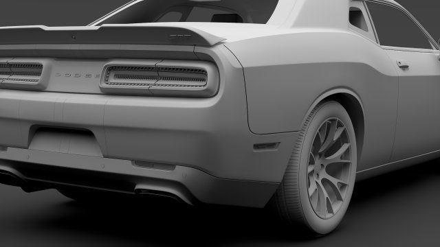 dodge challenger srt hellcat go mangoo 2017 3D Model in Sport Cars 3DExport