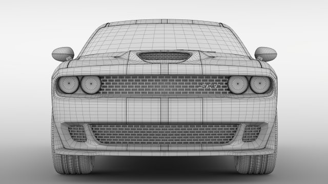 dodge challenger srt hellcat go mangoo 2017 3D Model in Sport Cars 3DExport