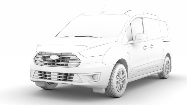 transit connect lwb 2020 3D Model in Van and Minivan 3DExport