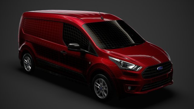transit connect lwb 2020 3D Model in Van and Minivan 3DExport