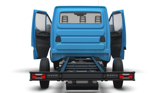 Iveco Daily Single Cab HQ Interior L3 Chassis 2023 3D Model in Truck ...