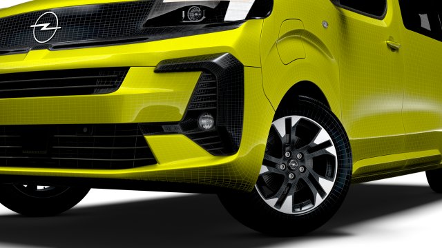 Opel Zafira Life Electric Medium 2024 3D Model in Van and Minivan 3DExport