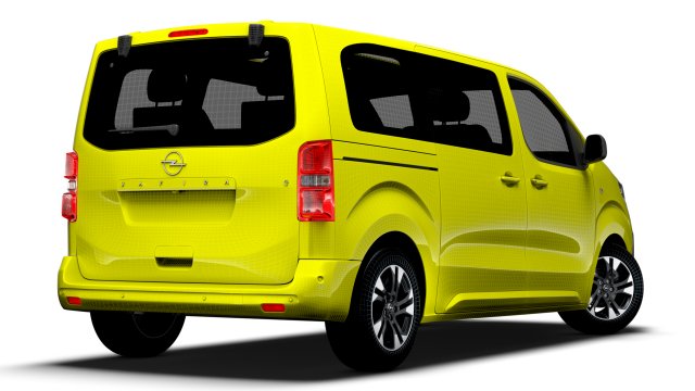 Opel Zafira Life Electric Medium 2024 3D Model in Van and Minivan 3DExport