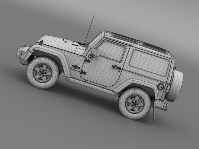 jeep wrangler freedom 2014 3D Model in SUV 3DExport