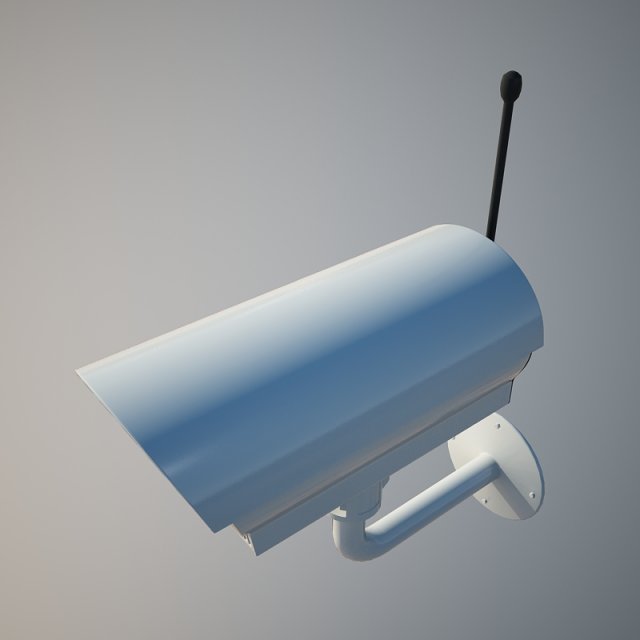 security camera 3D Model in Video 3DExport