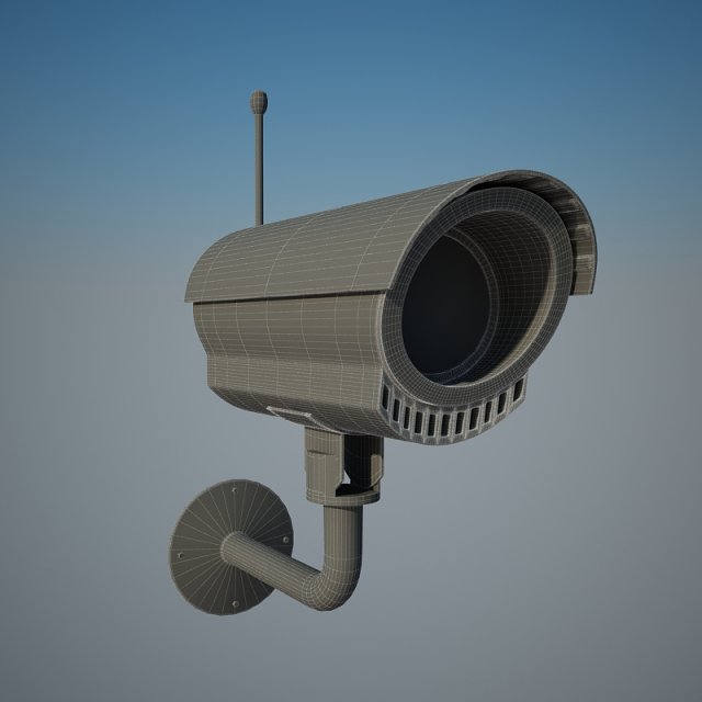 security camera 3D Model in Video 3DExport