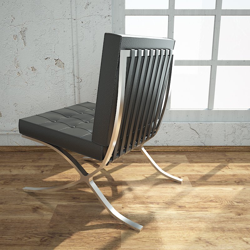 Barcelona Chair 3D Model in Chair 3DExport