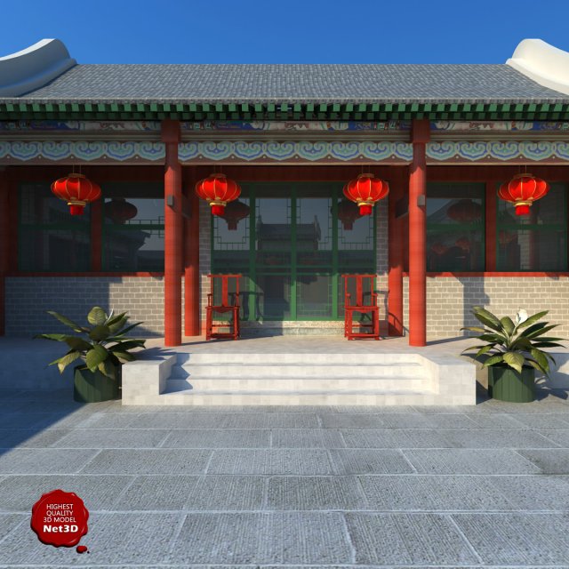 beijing quadrangles 3D Model in Landmarks 3DExport