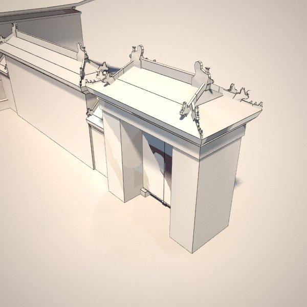 temple gate 3D Models in Landmarks 3DExport