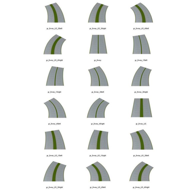 road elements 3D Model in Miscellaneous 3DExport
