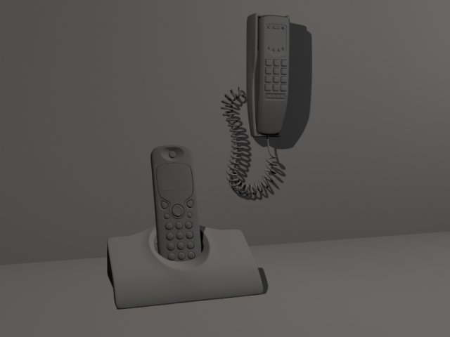 cordless phone 3D Model in Phone and Cell Phone 3DExport