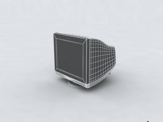 crt monitor 3D Model in Computer 3DExport