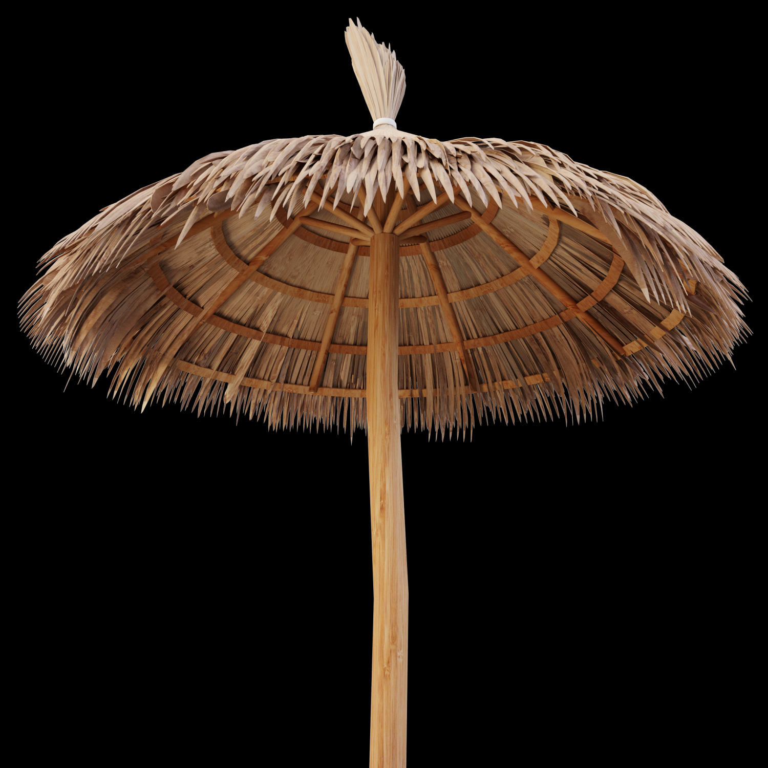 Bamboo Umbrella 3D Model in Outdoor items 3DExport