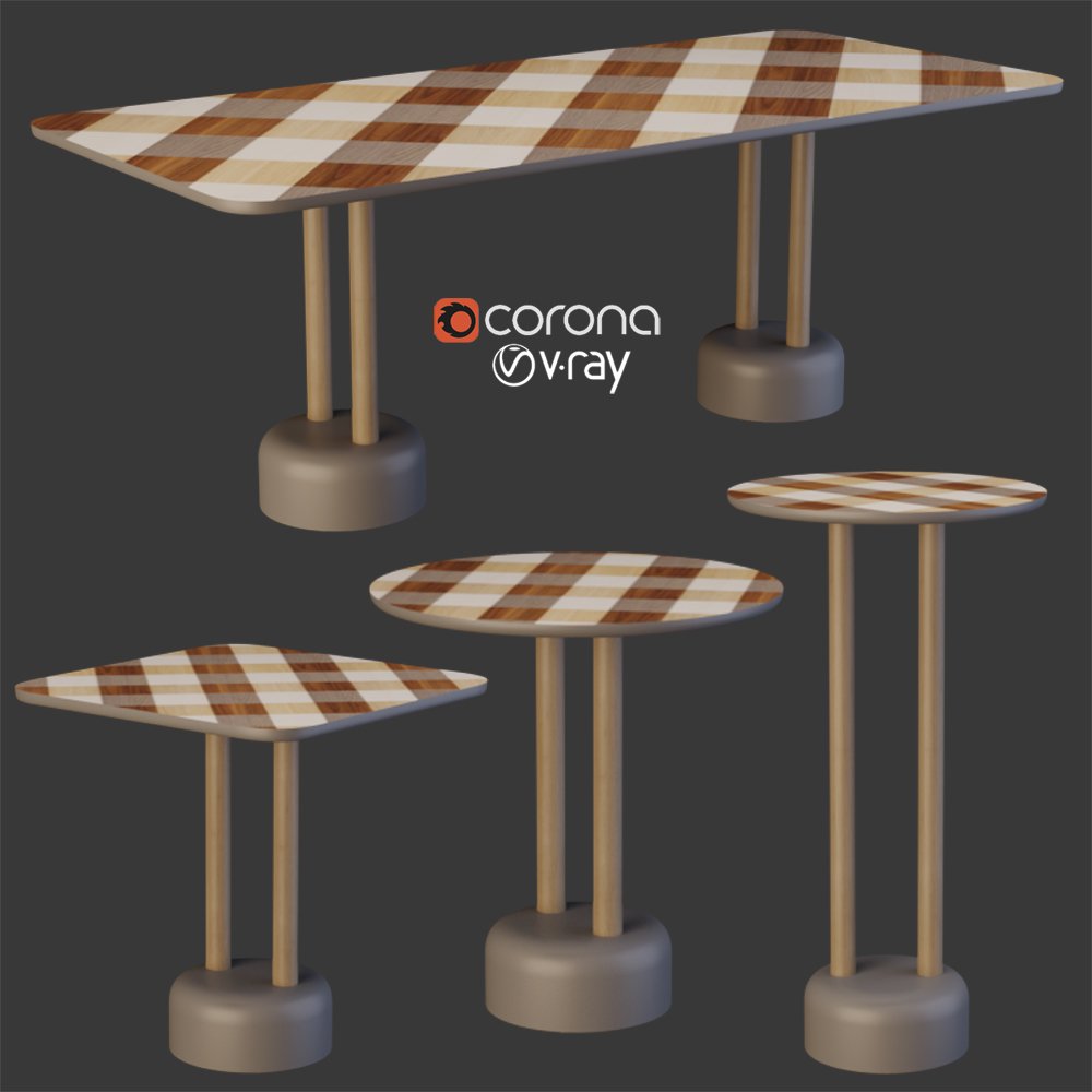 vichy dining table 3D Models in Table 3DExport
