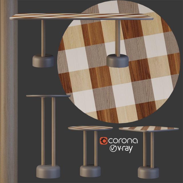 vichy dining table 3D Model in Table 3DExport