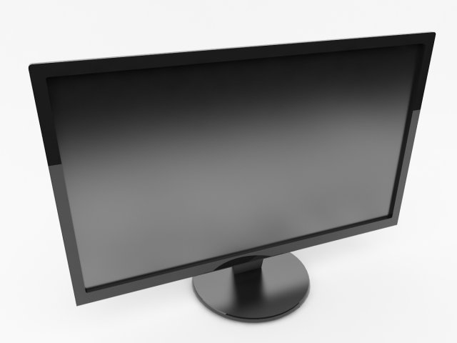 monitor 3D Model in Computer 3DExport