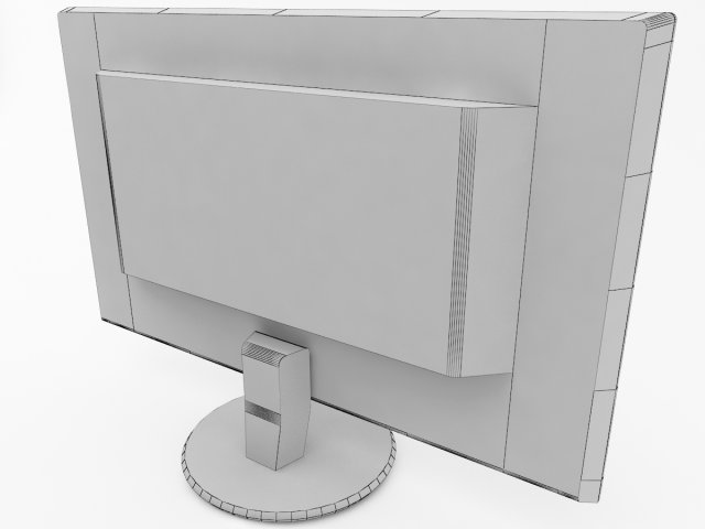 monitor 3D Model in Computer 3DExport
