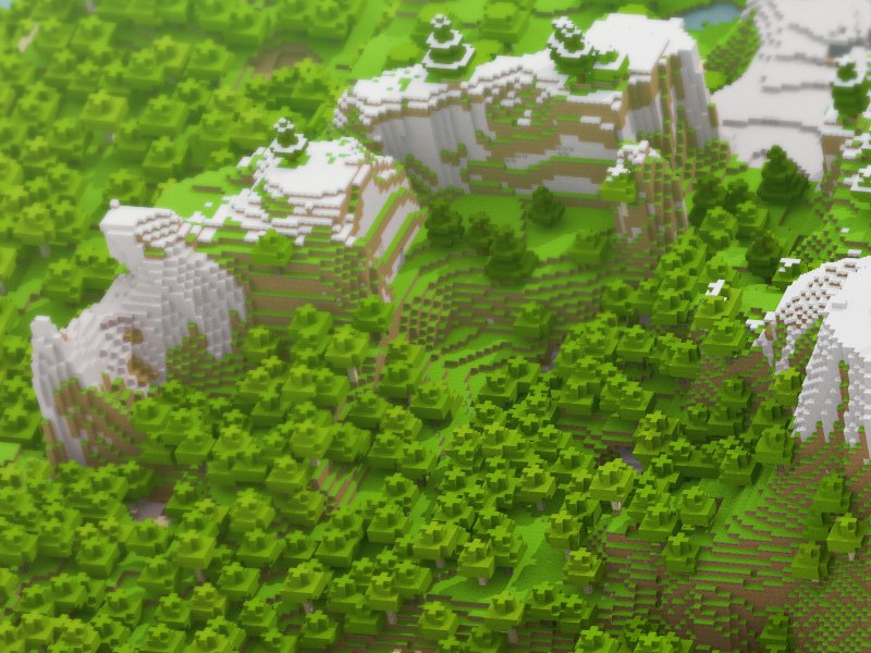Minecraft Landscape 1 3D Model in Game Assets 3DExport