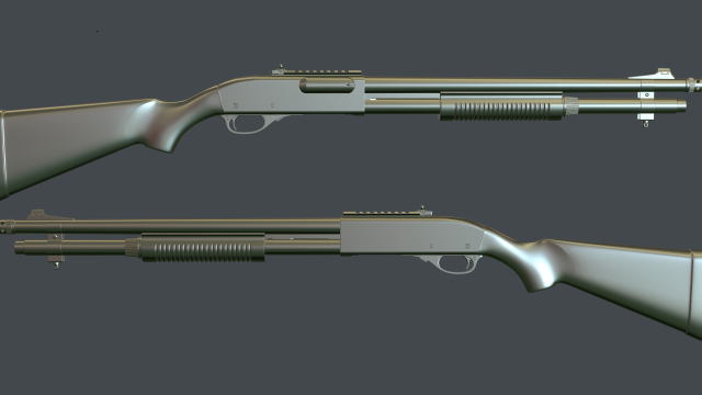 remington 870 3D Model in Shotguns 3DExport