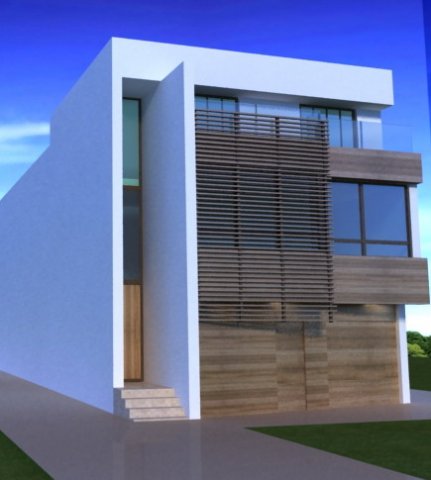 one fasade modern building Gratis Modelo 3D in Edificios 3DExport