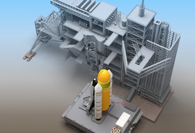 shuttle launch pad 3D Model in Buildings 3DExport