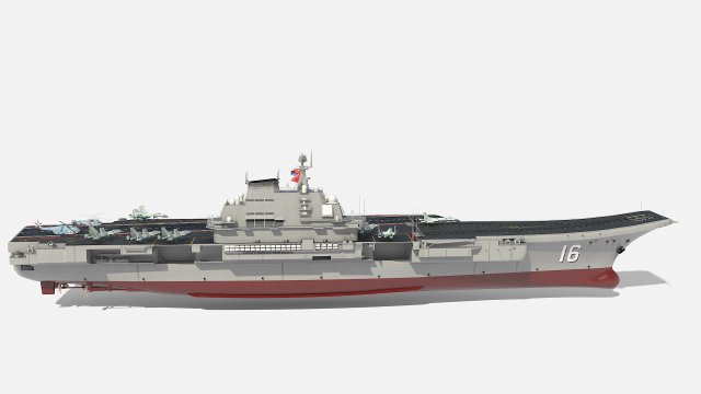 Chinese aircraft carrier CV-16 Liaoning High Detailed 3D Model in ...