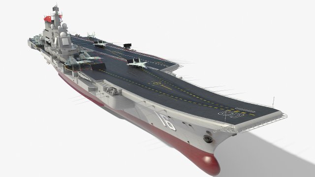 Chinese aircraft carrier CV-16 Liaoning High Detailed 3D Model in ...