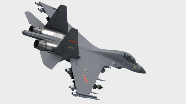 China J-16 Multirole Fighter 3D Model in Fighter 3DExport