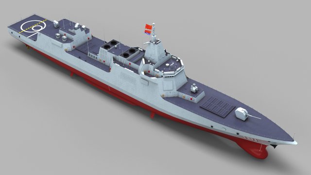 Chinese Navy Type 055 Destroyer 3D Model in Battleship 3DExport