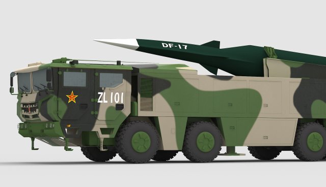 PLA DF-17 Missile 3D Model in Transport 3DExport