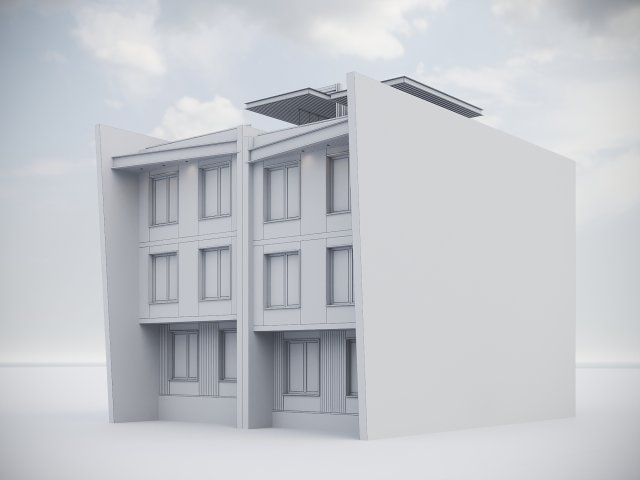 Modern Residential Building 017 3D Model in Buildings 3DExport