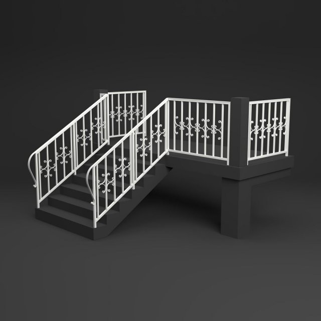 metal railings 3D Model in Buildings 3DExport