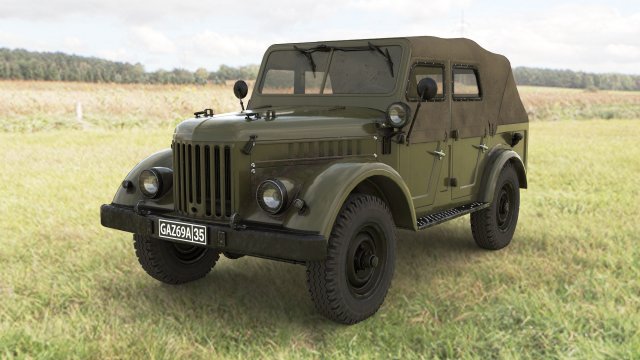 gaz 69 3D Model in Transport 3DExport