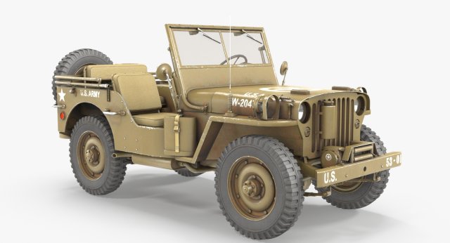 jeep willys mb 3D Model in Transport 3DExport