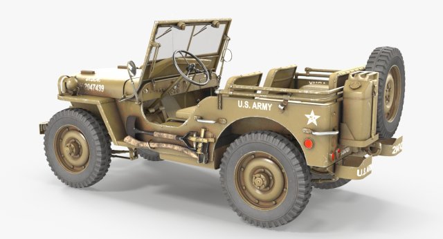 jeep willys mb 3D Model in Transport 3DExport