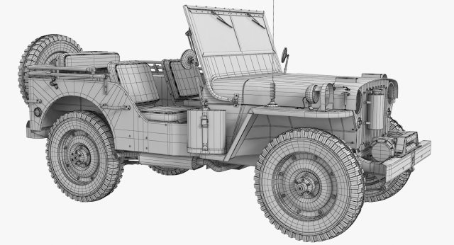 jeep willys mb 3D Model in Transport 3DExport