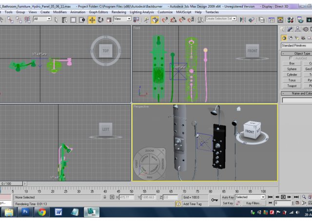 hydro panel 3D Model in Bathroom 3DExport