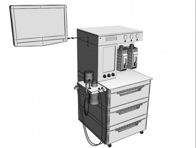 anesthesia machine 3D Model in Medical Equipment 3DExport